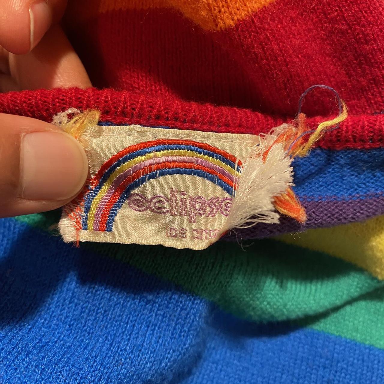 rainbow sweater★彡 super fun, soft sweater that... - Depop