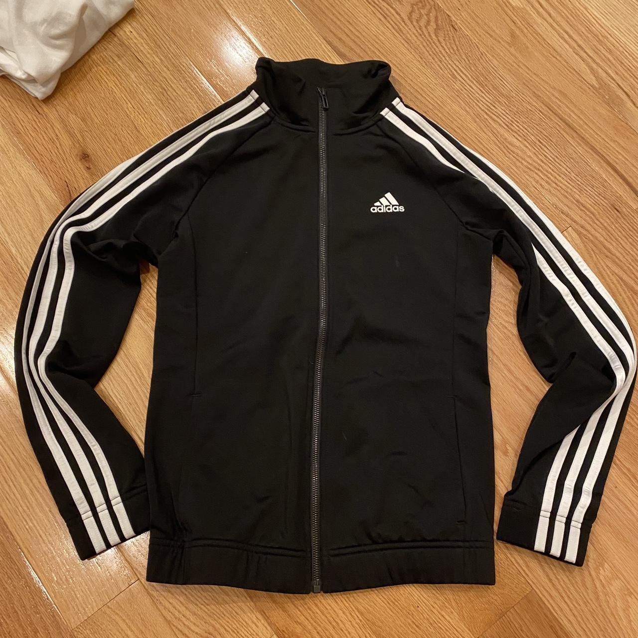 Black Adidas Zip Up Jacket Freeshipping On Depop