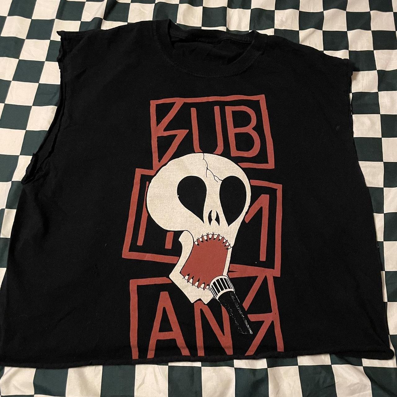 Subhumans punk cutoff tee. Missing tag but fits like... - Depop