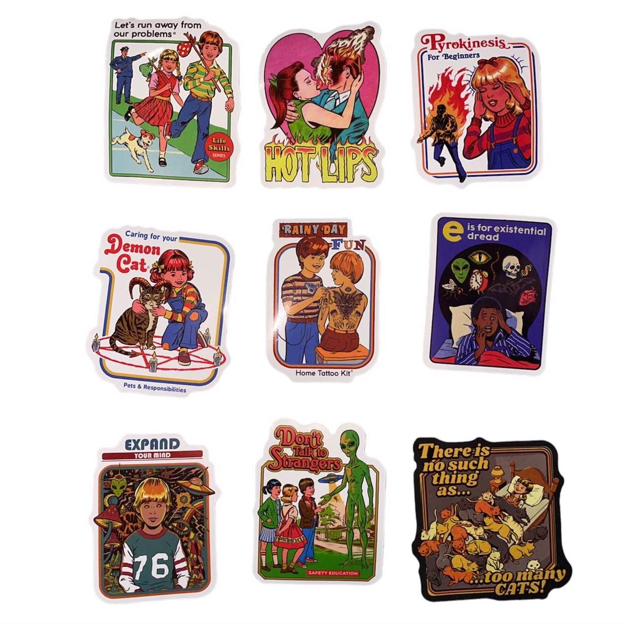 Retro style dark humor/horror stickers 10 for... - Depop
