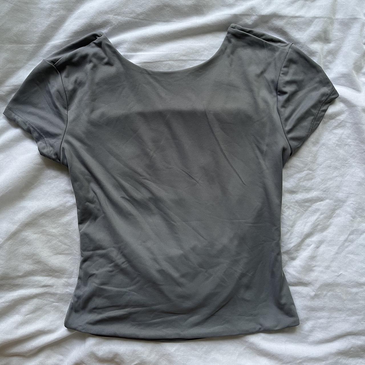 supre backless grey blue top size s worn twice - Depop