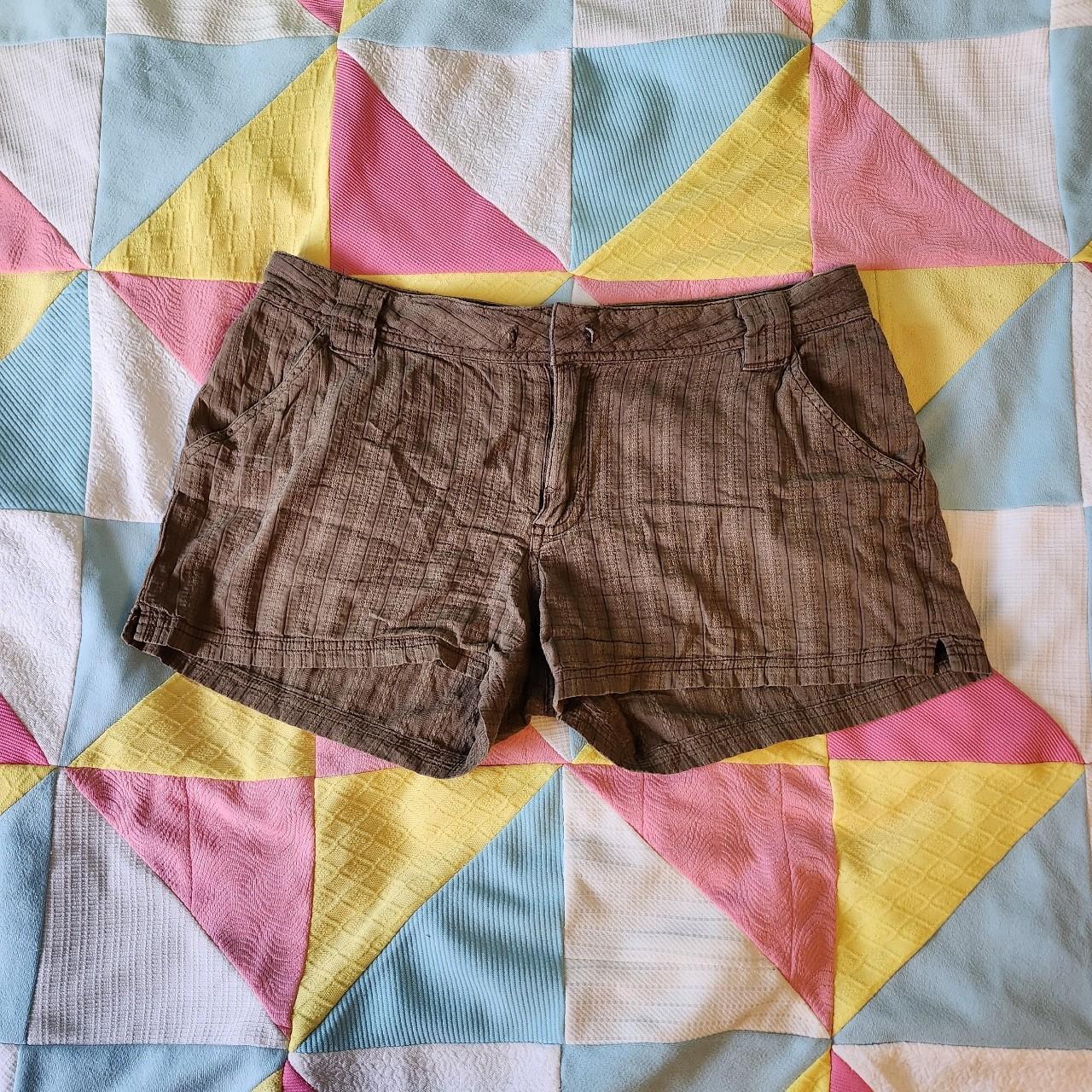 Brown textured shorts with a boho vibe adorable... | Depop