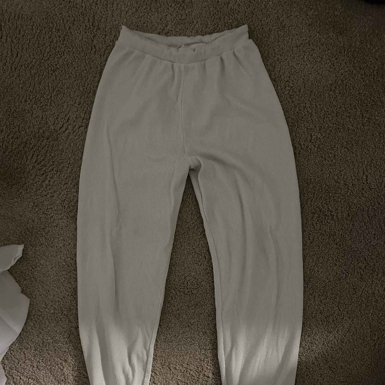SKIMS cotton cream joggers. Bone color Size... - Depop