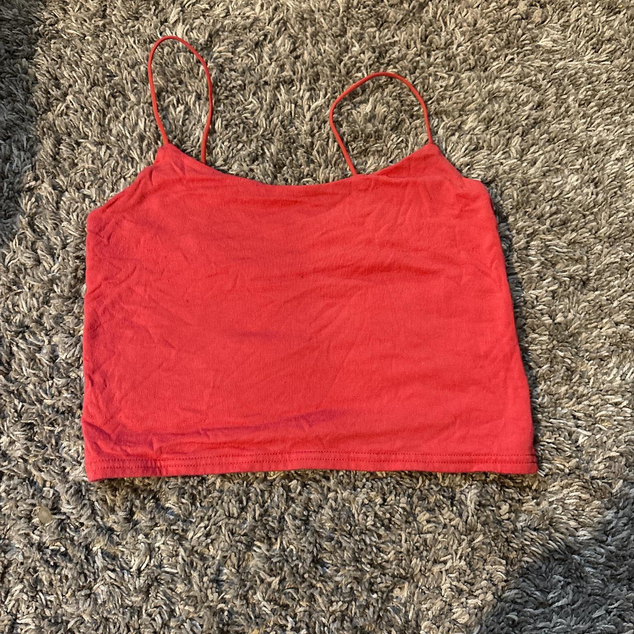 red pacsun basics spaghetti string tank top. never... | Depop