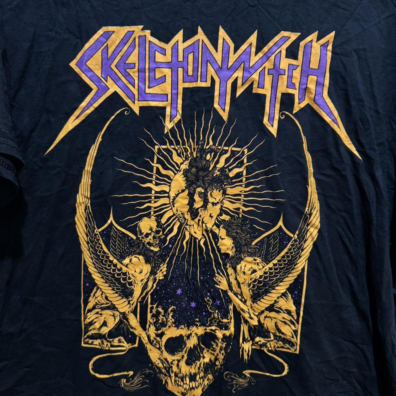 Skeletonwitch black and purple band tee #metal #thrash - Depop