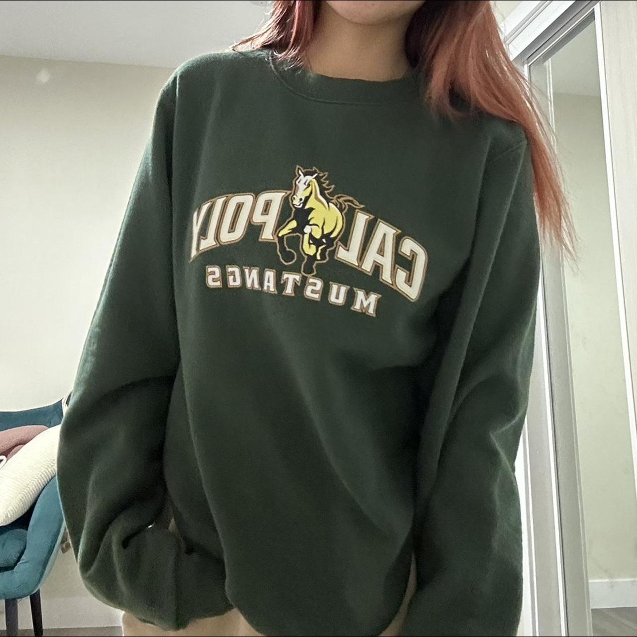 Cal Poly Slo sweatshirt crewneck in green size XS... - Depop