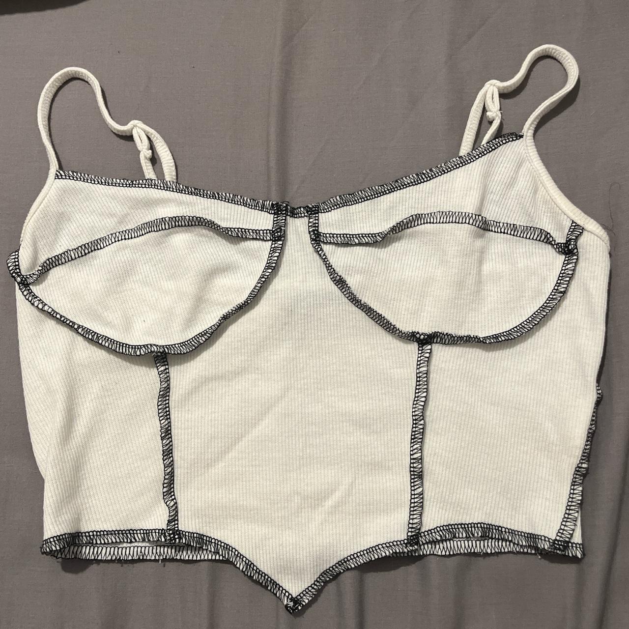 shein xs white corset top💓 would fit size 6-10 maybe... - Depop