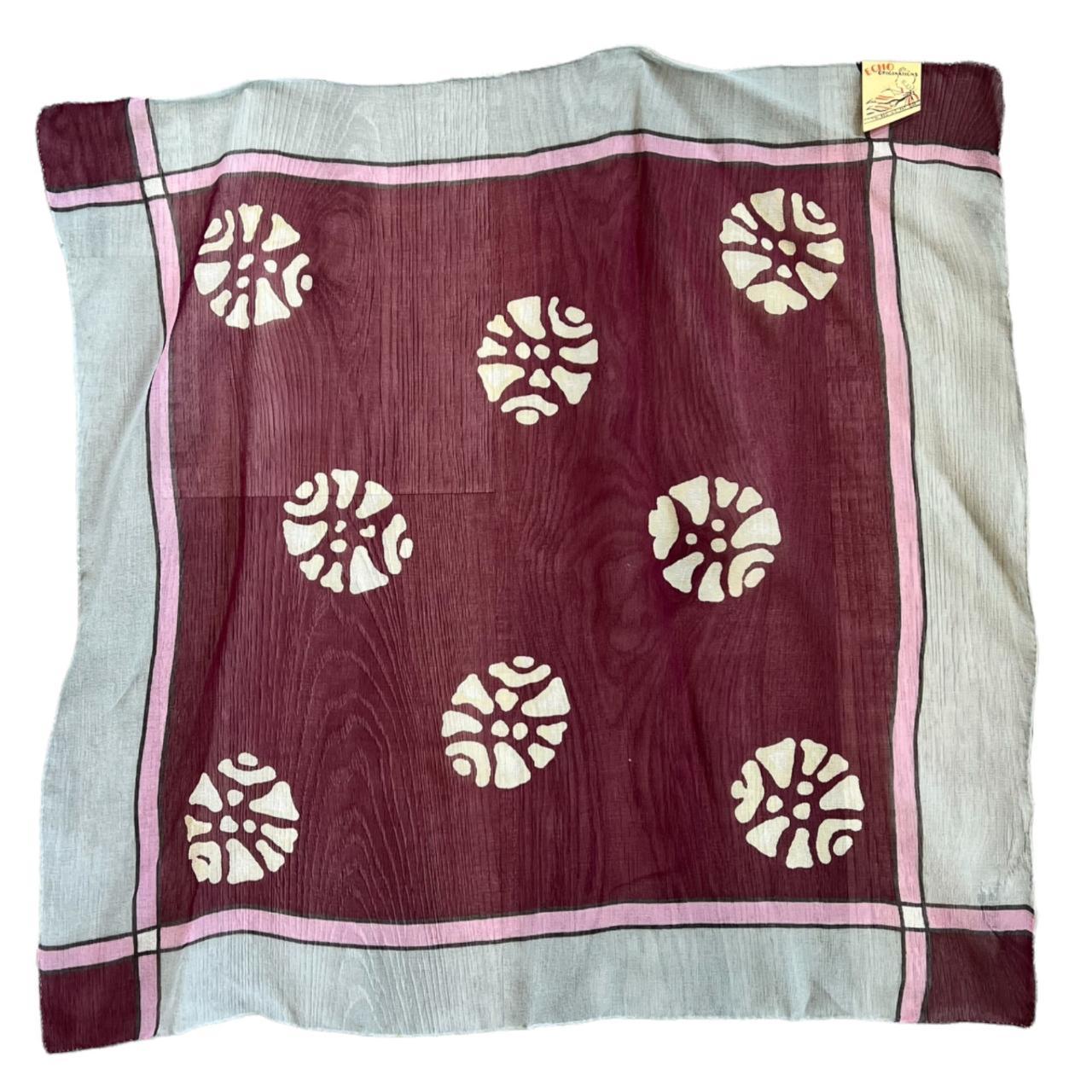 Vintage Echo 100% Silk Scarf With Original... - Depop