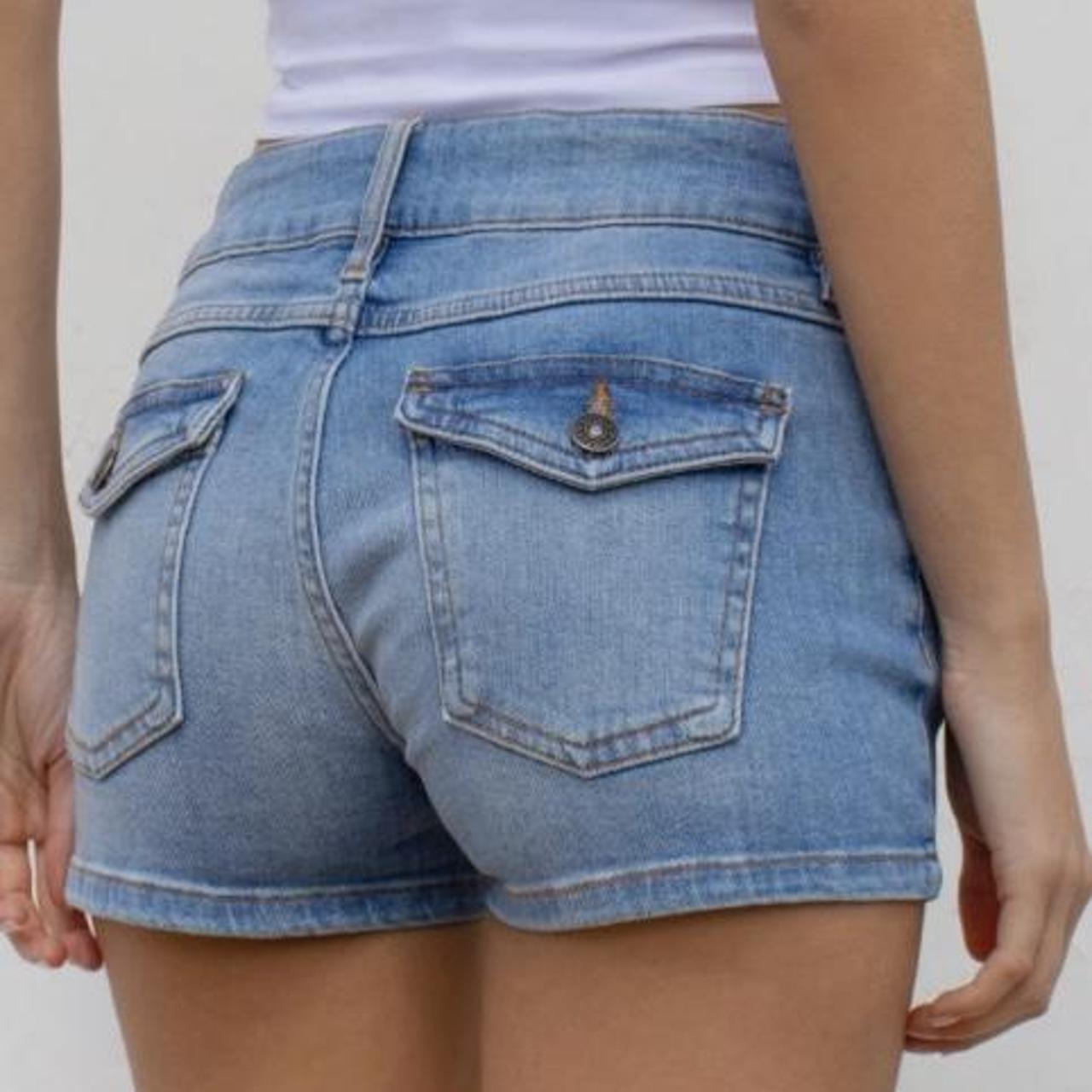 Subdued low waisted denim shorts Perfect for... - Depop