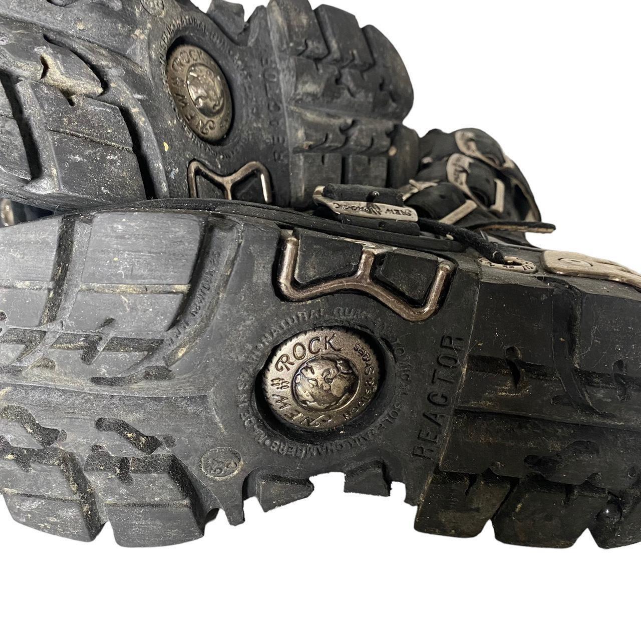 New Rock reactor boots 🖤 Black leather with PVC... - Depop