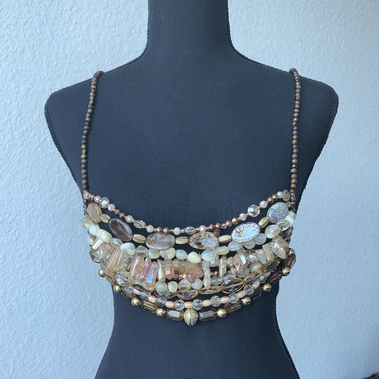 Handmade crystal/beaded top Made to order Message... - Depop