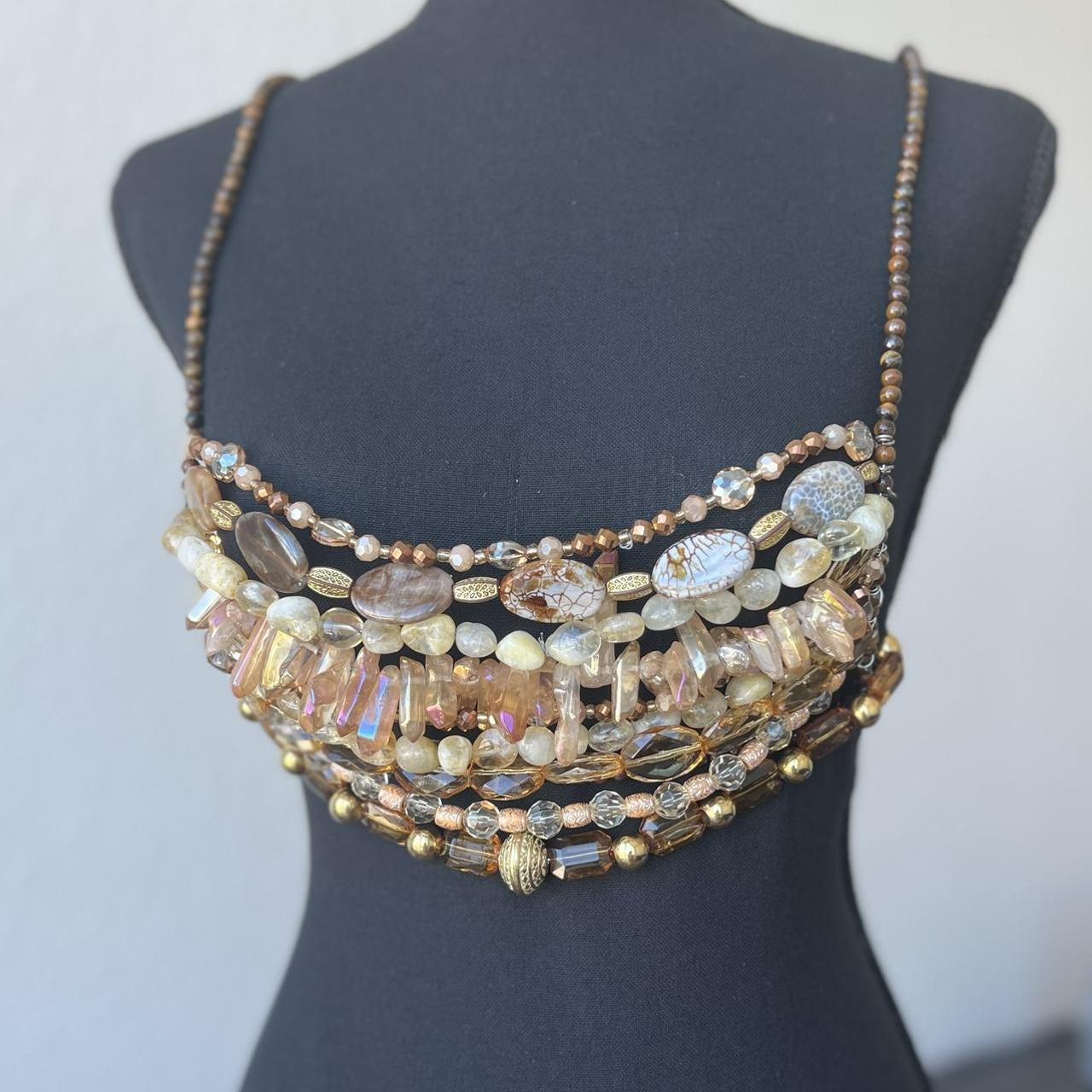 Handmade crystal/beaded top Made to order Message... - Depop