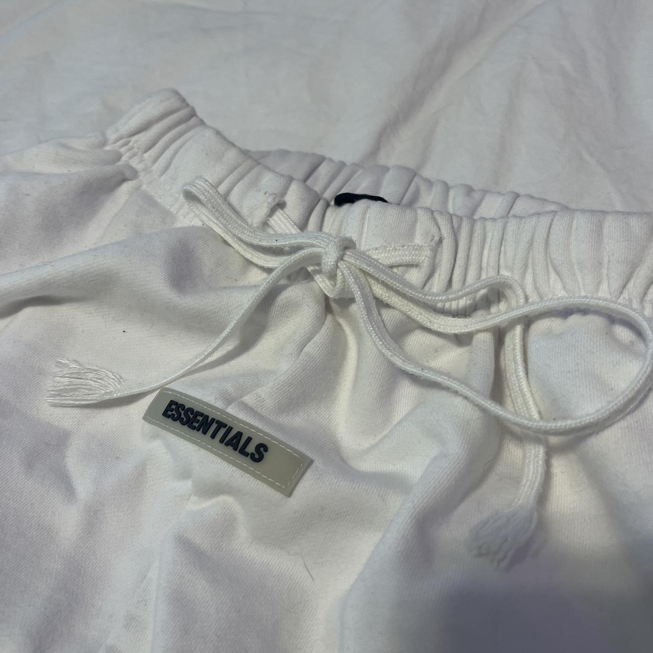 White essentials white joggers think these are kids... - Depop