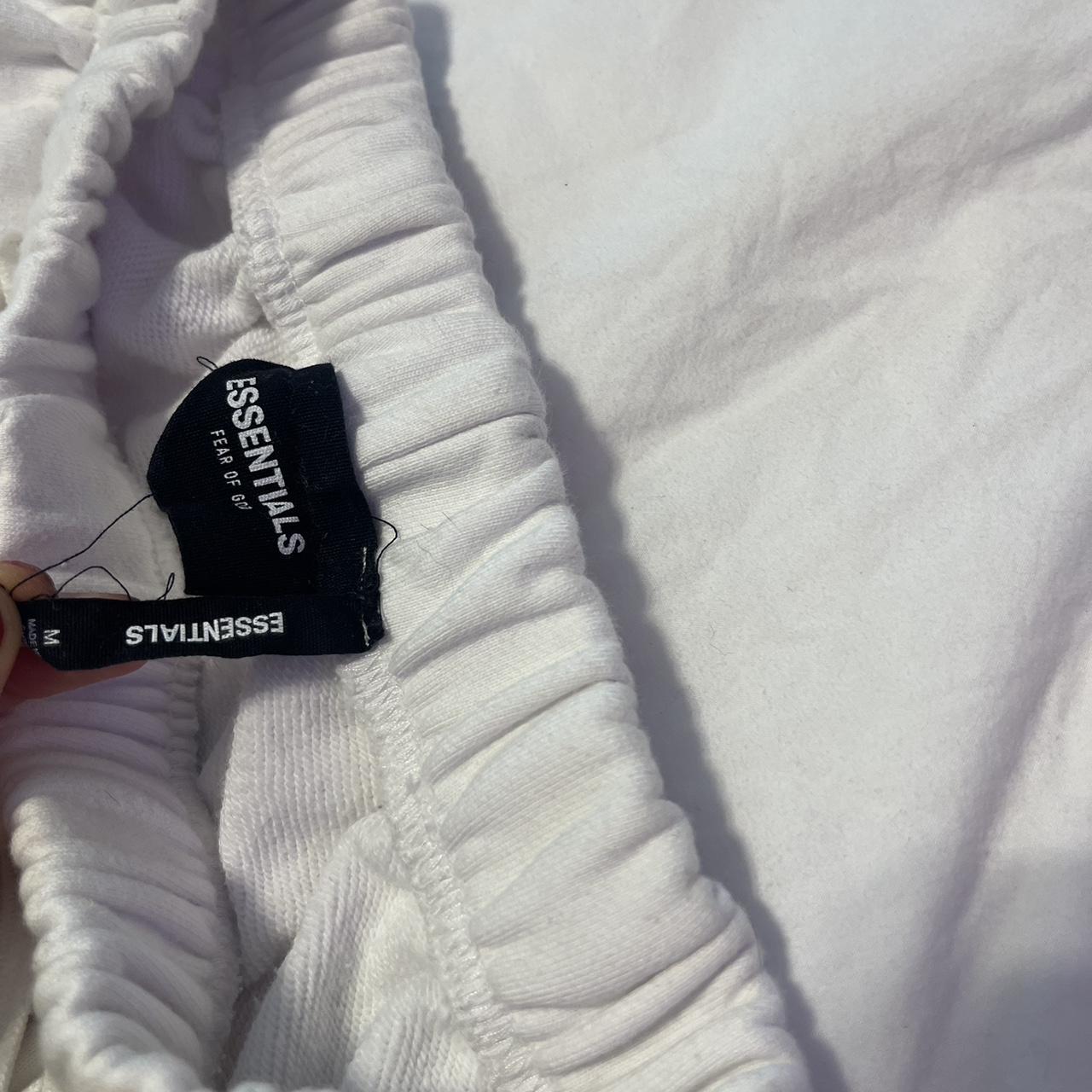 White essentials white joggers think these are kids... - Depop