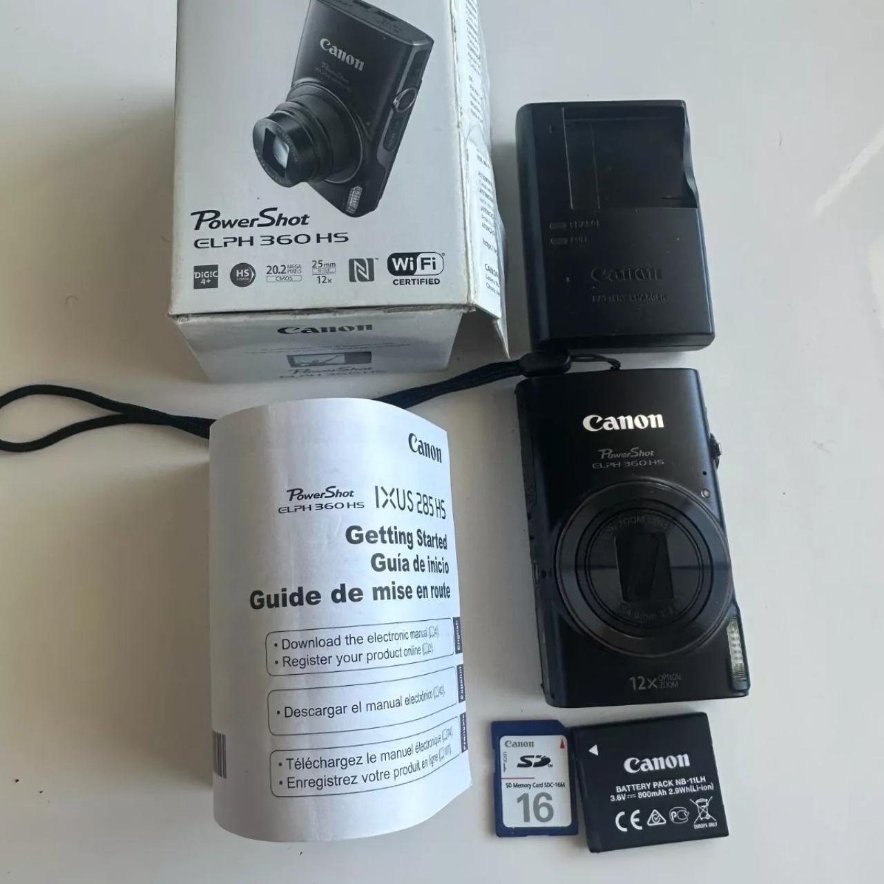 Canon PowerShot ELPH 360 Digital Camera w/ 12x... - Depop