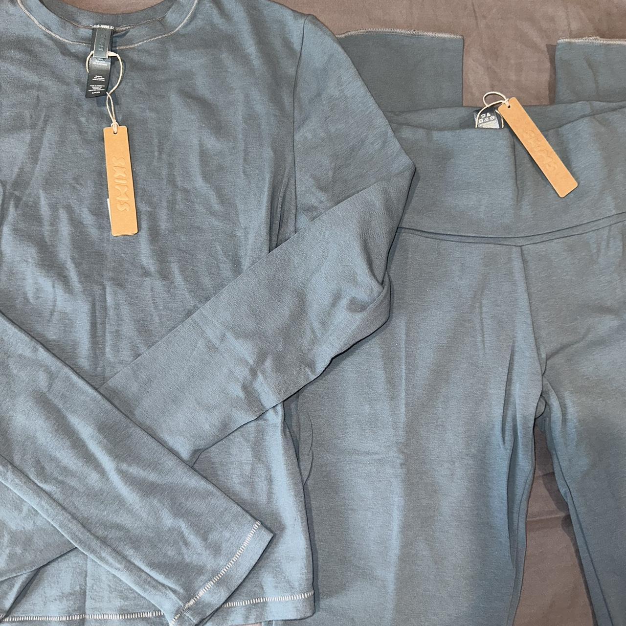 SKIMS COTTON JERSEY FOLD OVER PANTS AND LONG SLEEVE... - Depop