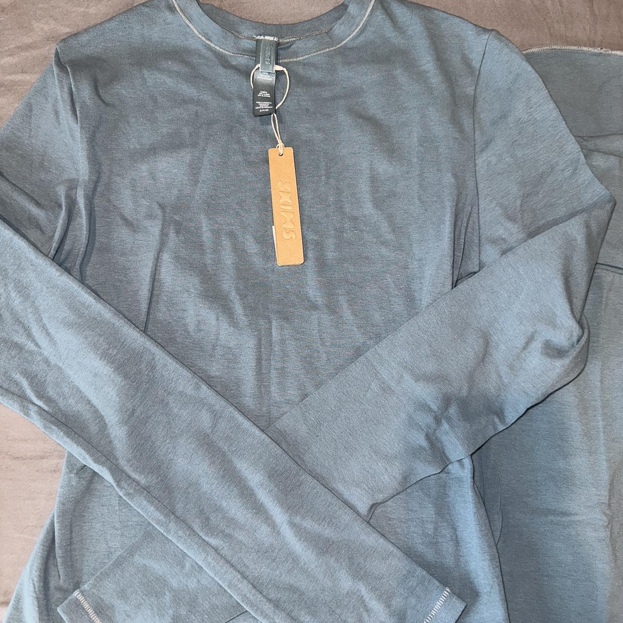 SKIMS COTTON JERSEY FOLD OVER PANTS AND LONG SLEEVE... - Depop