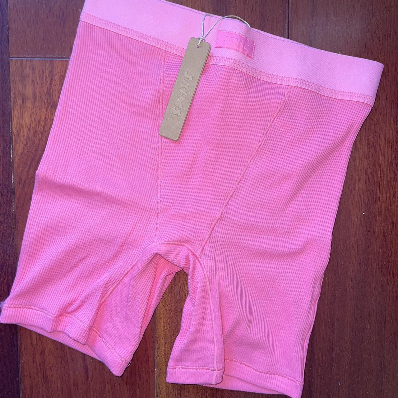 SKIMS COTTON RIB BOXER IN SUGAR PINK - Skims Cotton... | Depop