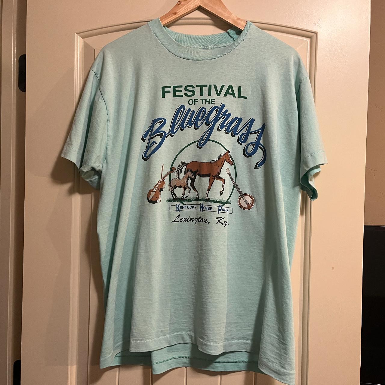 Vintage 80s Bluegrass tee. Fits like a L-XL. - Depop