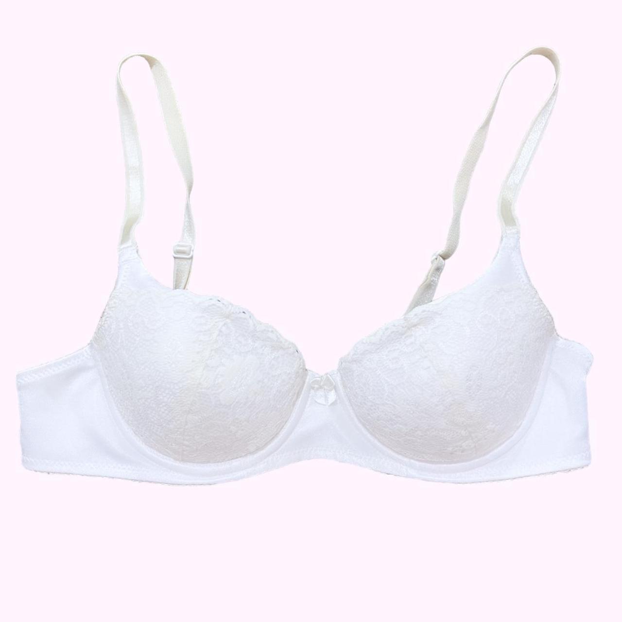 Beautiful white lace bra size #fairycore... - Depop
