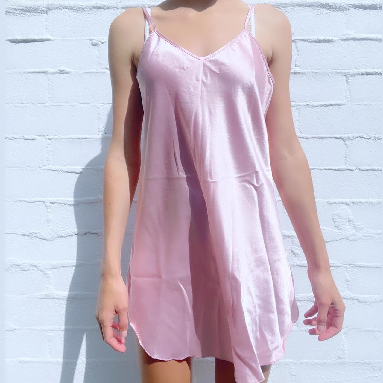 satin pink slip dress #pinkslipdress #dress #pink... - Depop