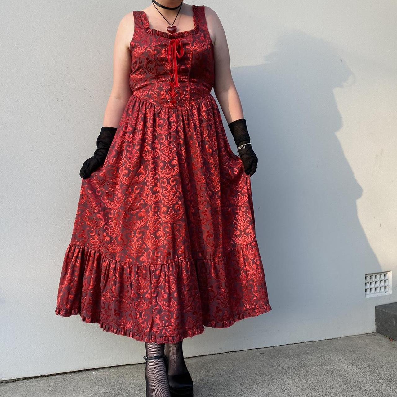 Dangerfield Red Goth Dress! Perfect for Halloween... | Depop