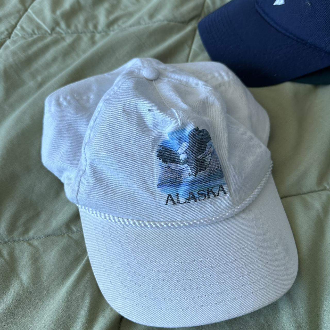 White Alaska Trucker Hat with Cord Great hat doesn’t... - Depop