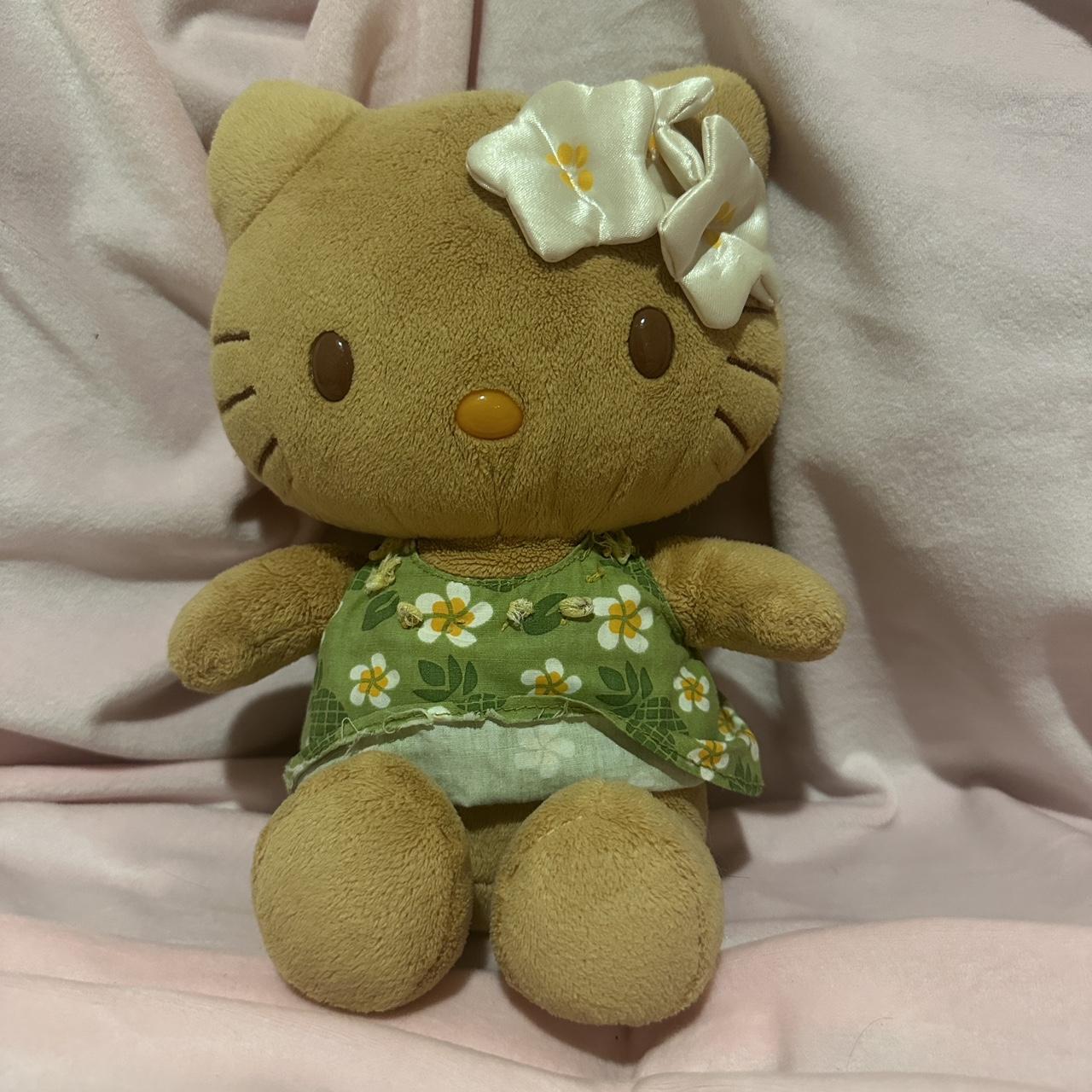 Hawaiian tan Hello Kitty early 2000s plush!🐬 very... - Depop