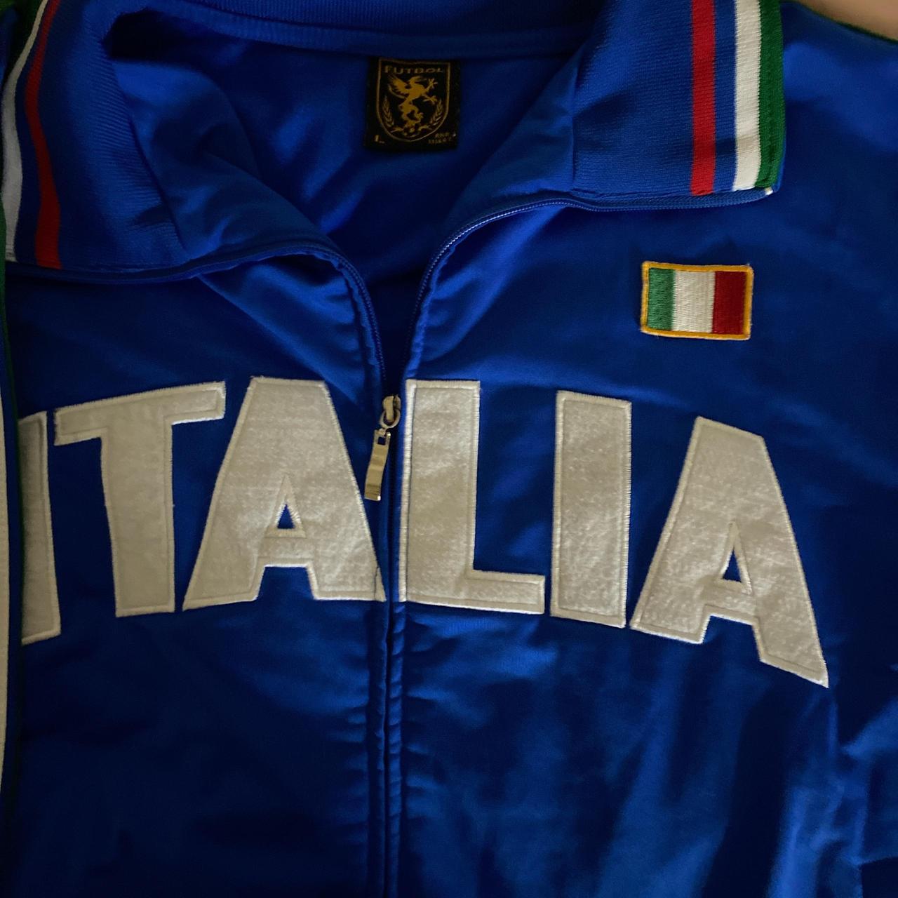 Large ITALIA soccer jacket - Depop