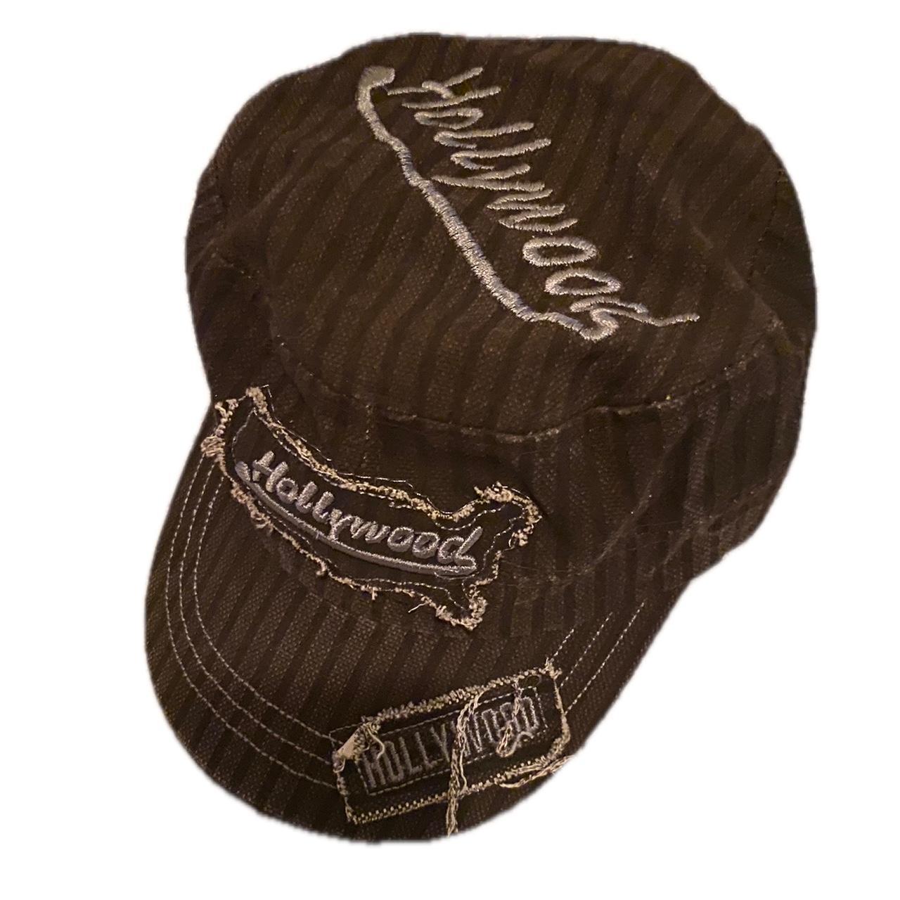 Hollywood hat with embroidered logo - Depop