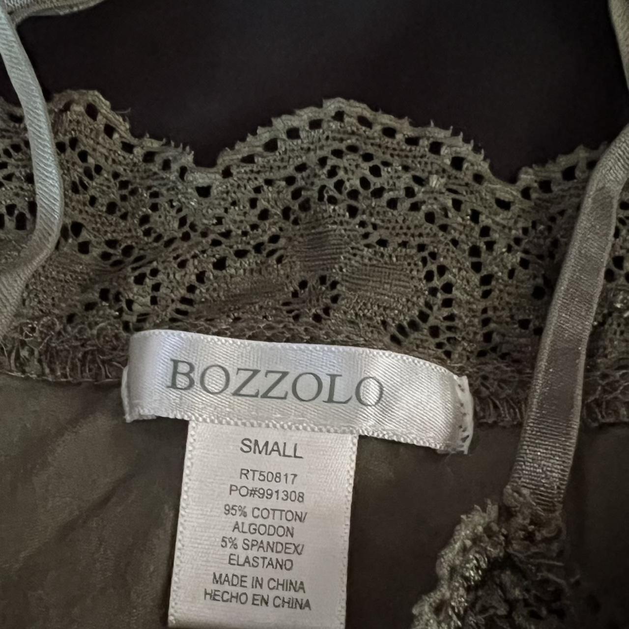 Brand// bozzolo Size// S Olive green cross back lace... - Depop