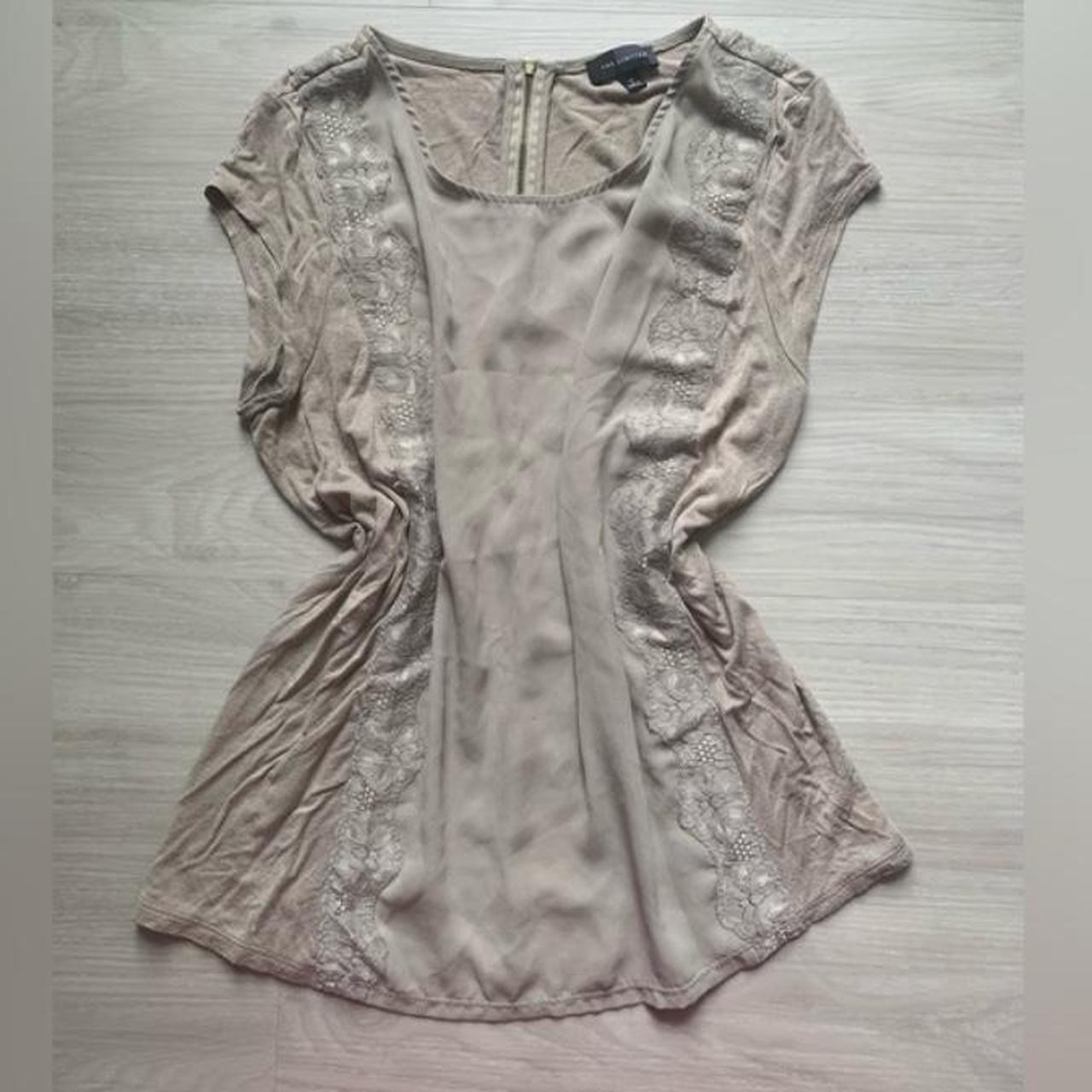 2010s The Limited Beige Lacy Blouse 🤍 Dress it up... - Depop