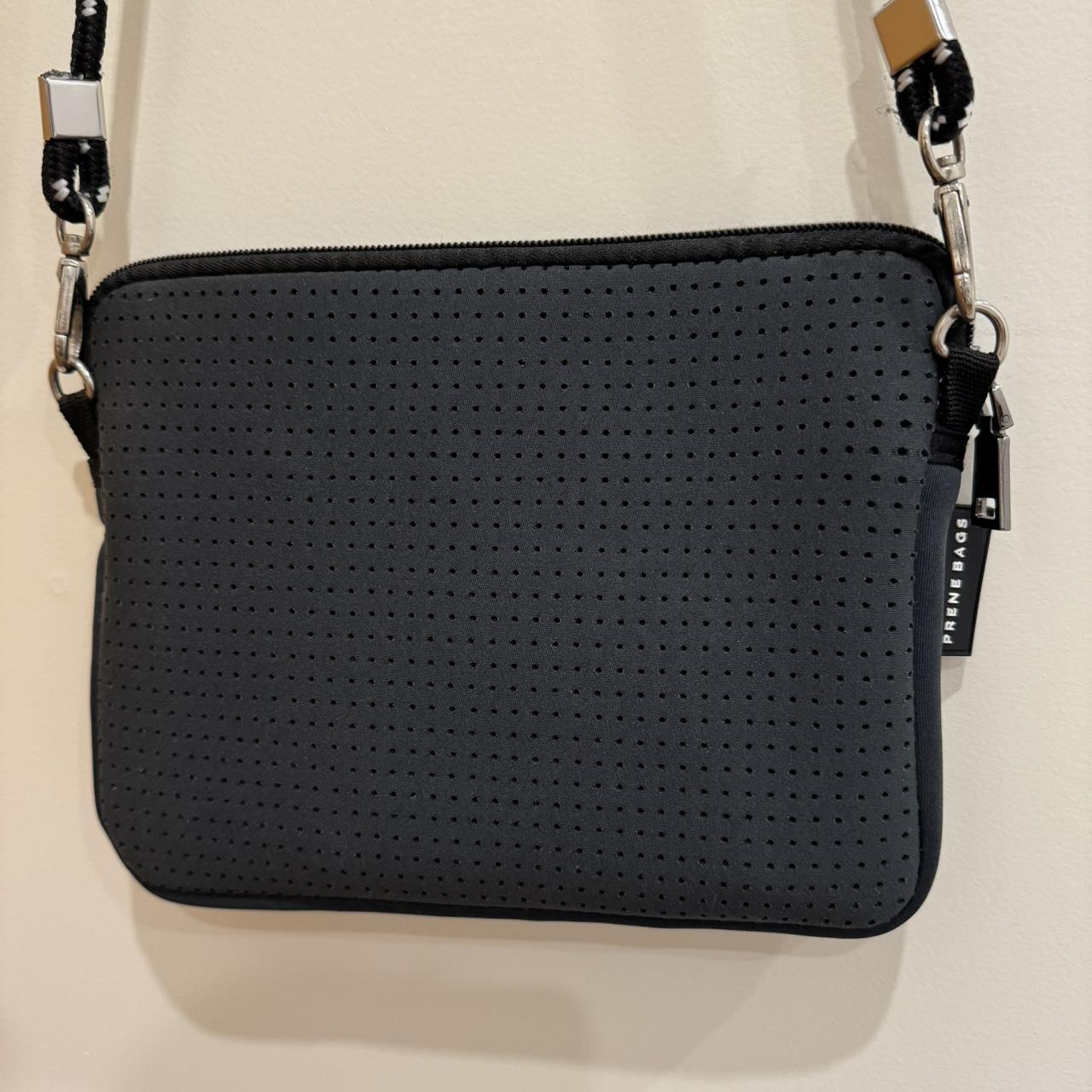 prene grey/navy cross body bag two different straps... - Depop