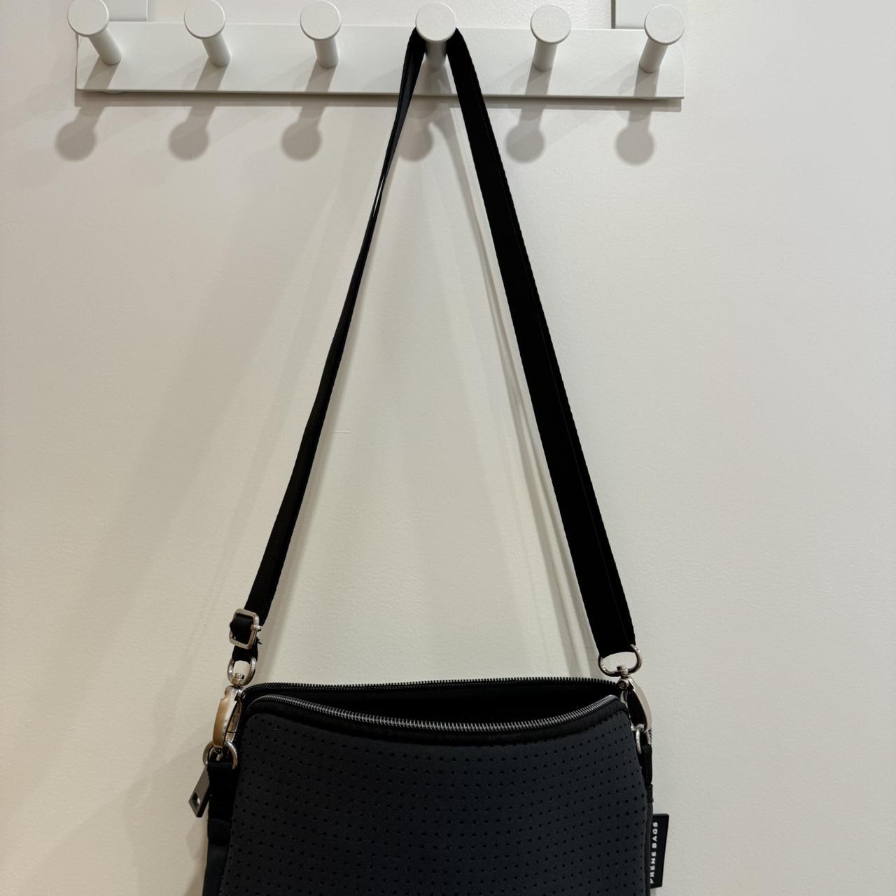 prene grey/navy cross body bag two different straps... - Depop