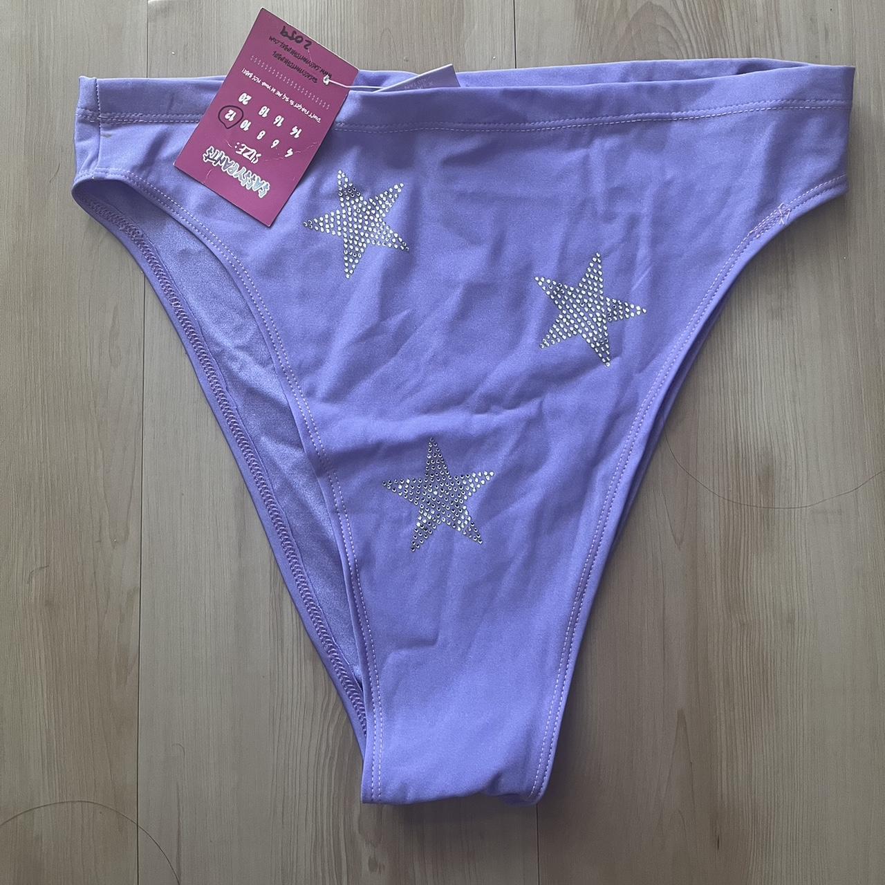 Women's Purple and Silver Bottoms | Depop