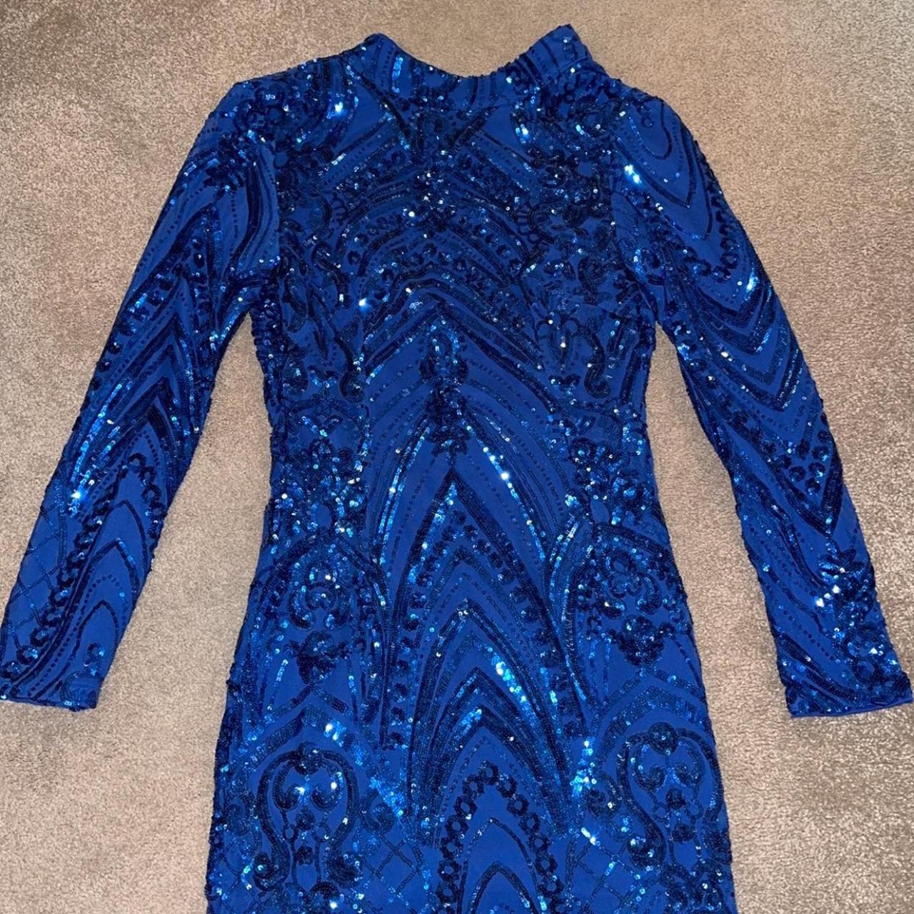 Blue sparkle dress - Depop