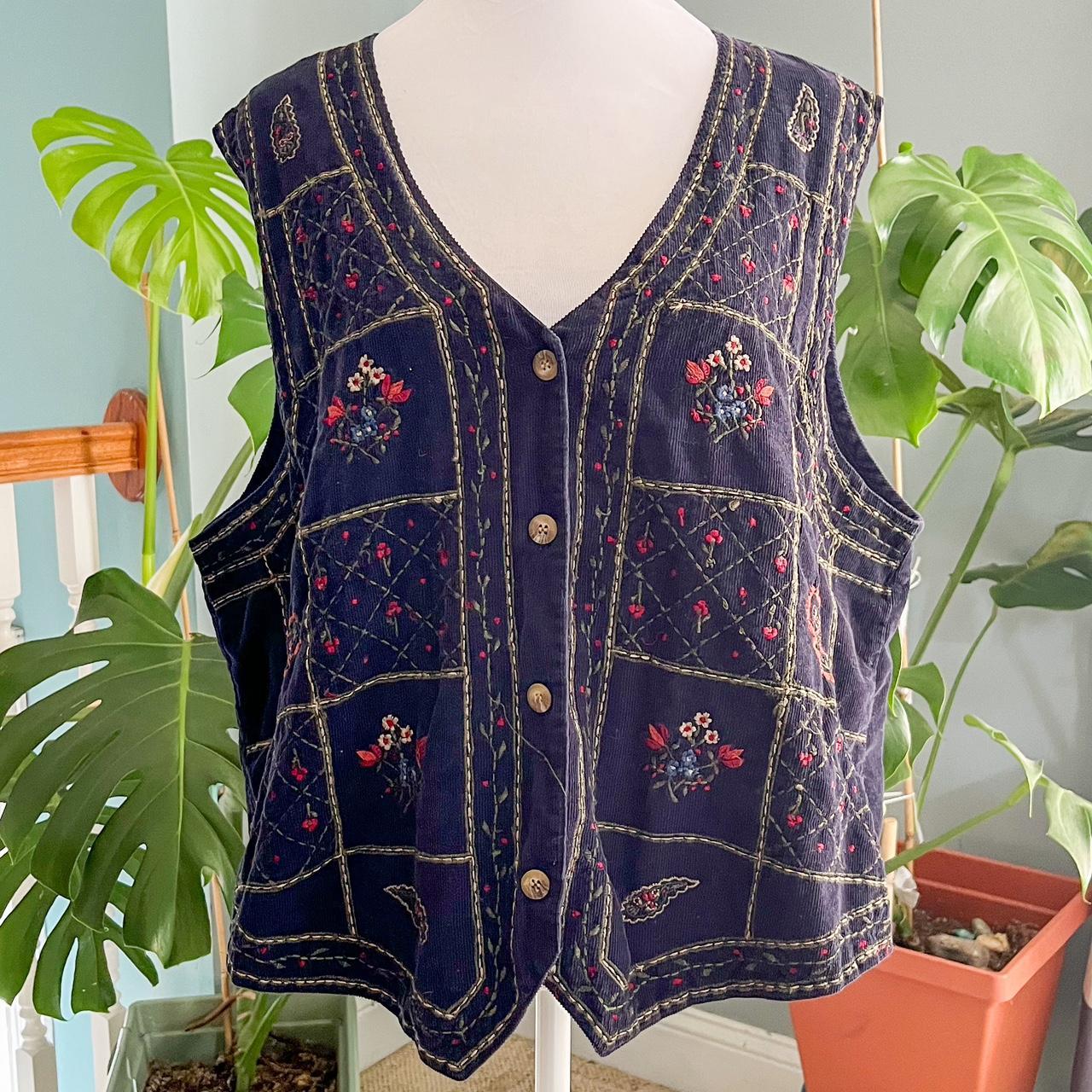 Vintage 90’s Bobbie Brooks navy blue corduroy... - Depop