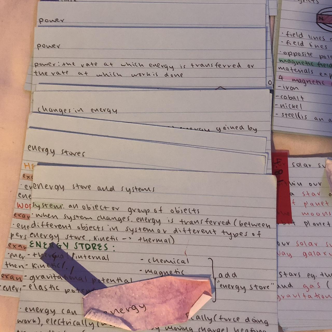 AQA GSCE physics flashcards - for paper 1 & 2!! -... - Depop