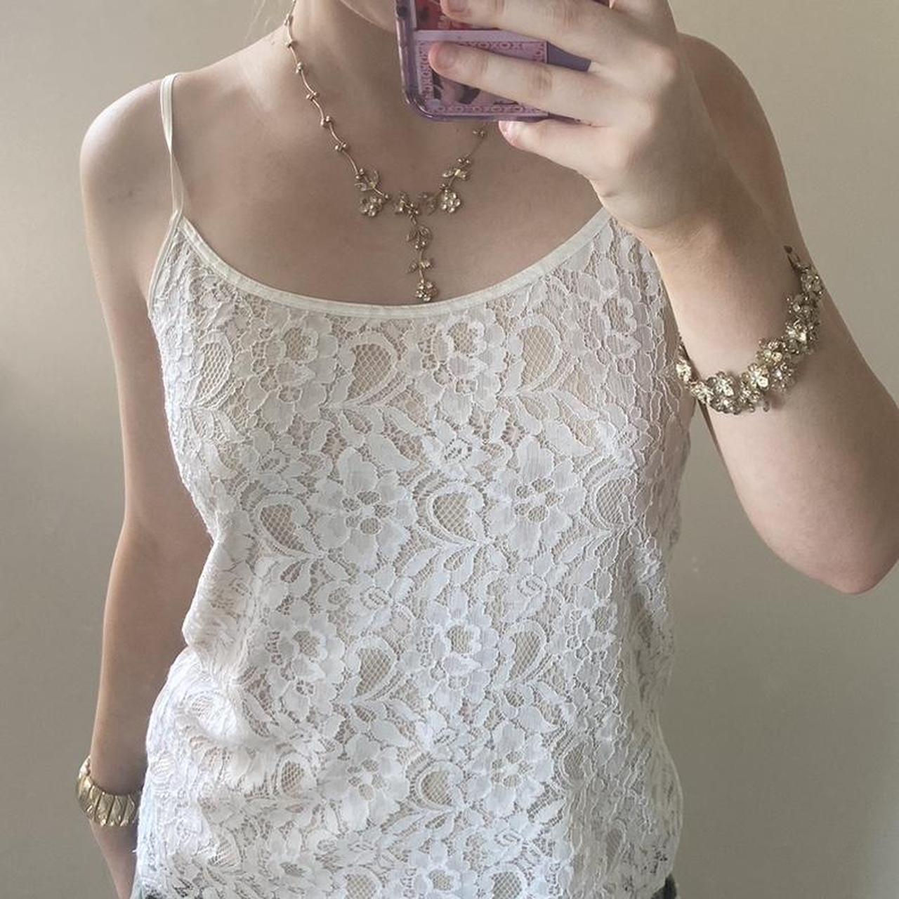Stunning vintage lace vest ! Not 100% sure as love... - Depop