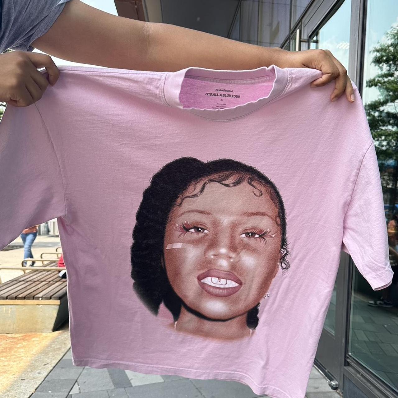 Drake Pink It all a blur tour shirt merch Drake... - Depop