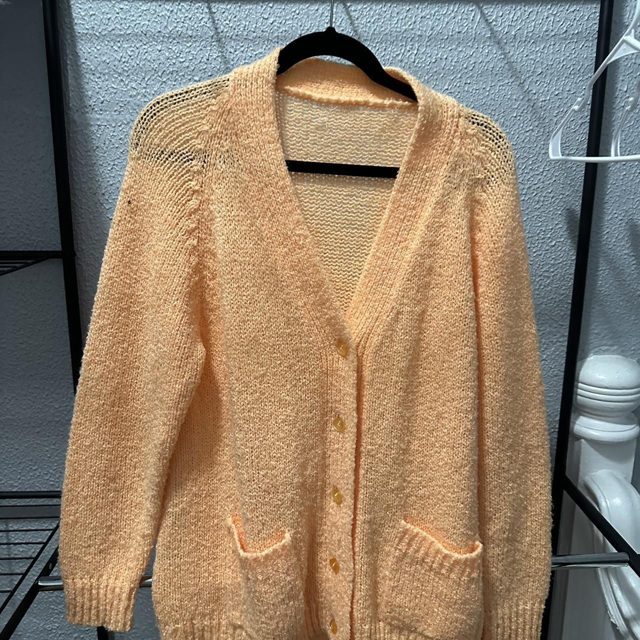 Peach colored cardigan men’s - Depop