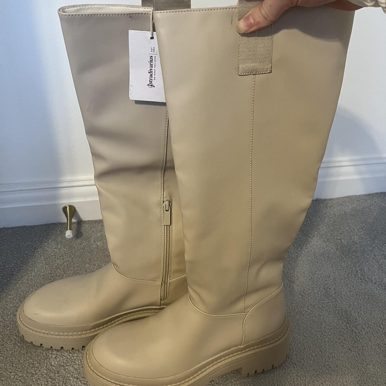 Selling these Stradivarius knee high boots in... - Depop
