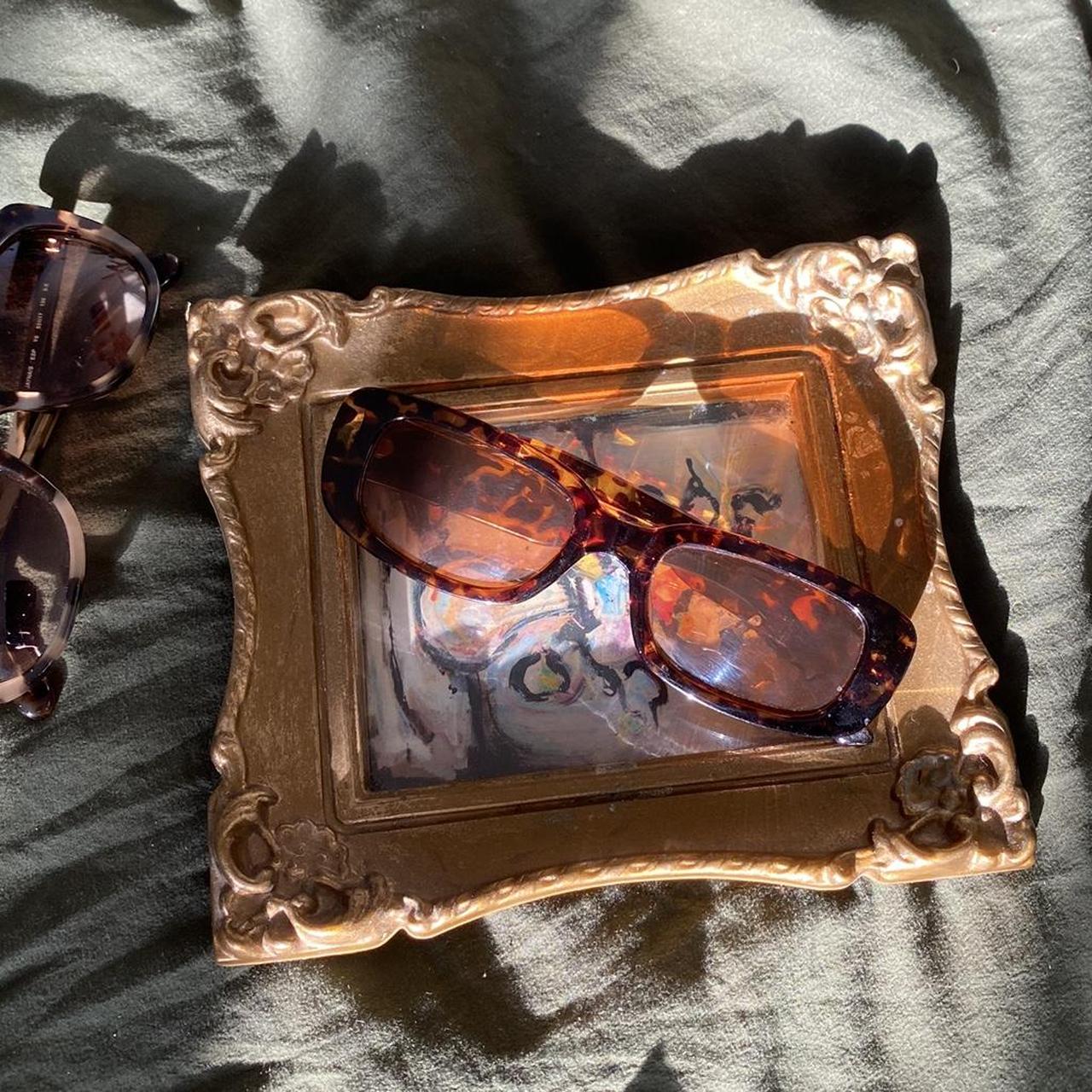 brown tortoiseshell sunglasses! blocky, y2k frames.... - Depop