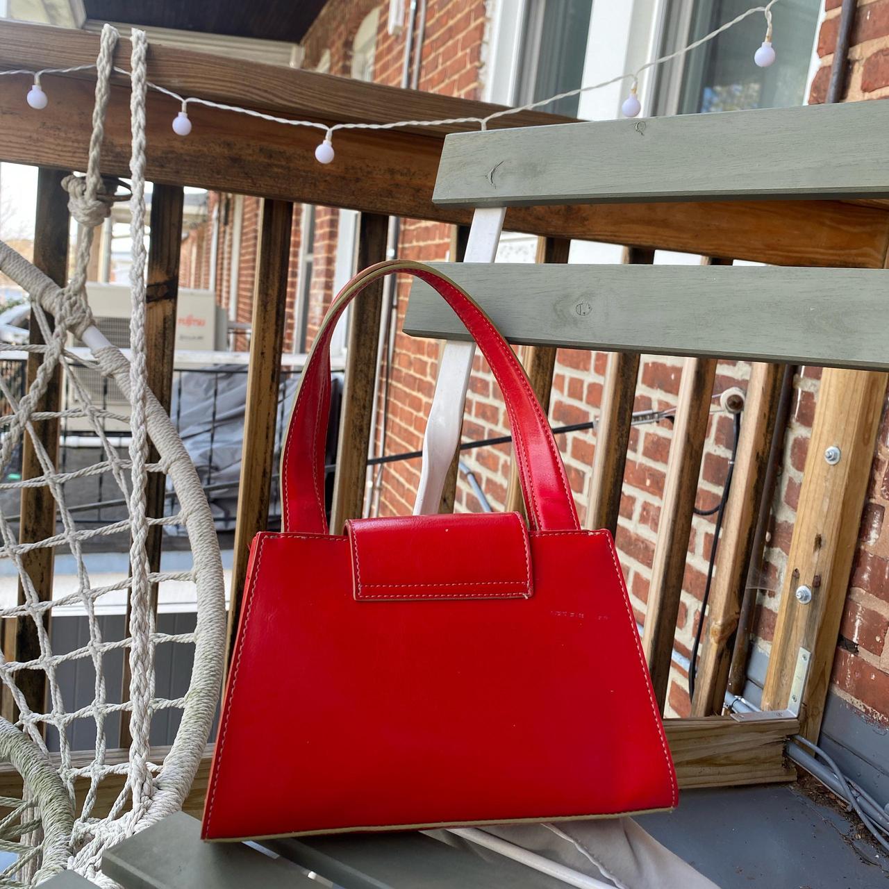 gorgeous red guess handbag — such a vibrant shade of... - Depop
