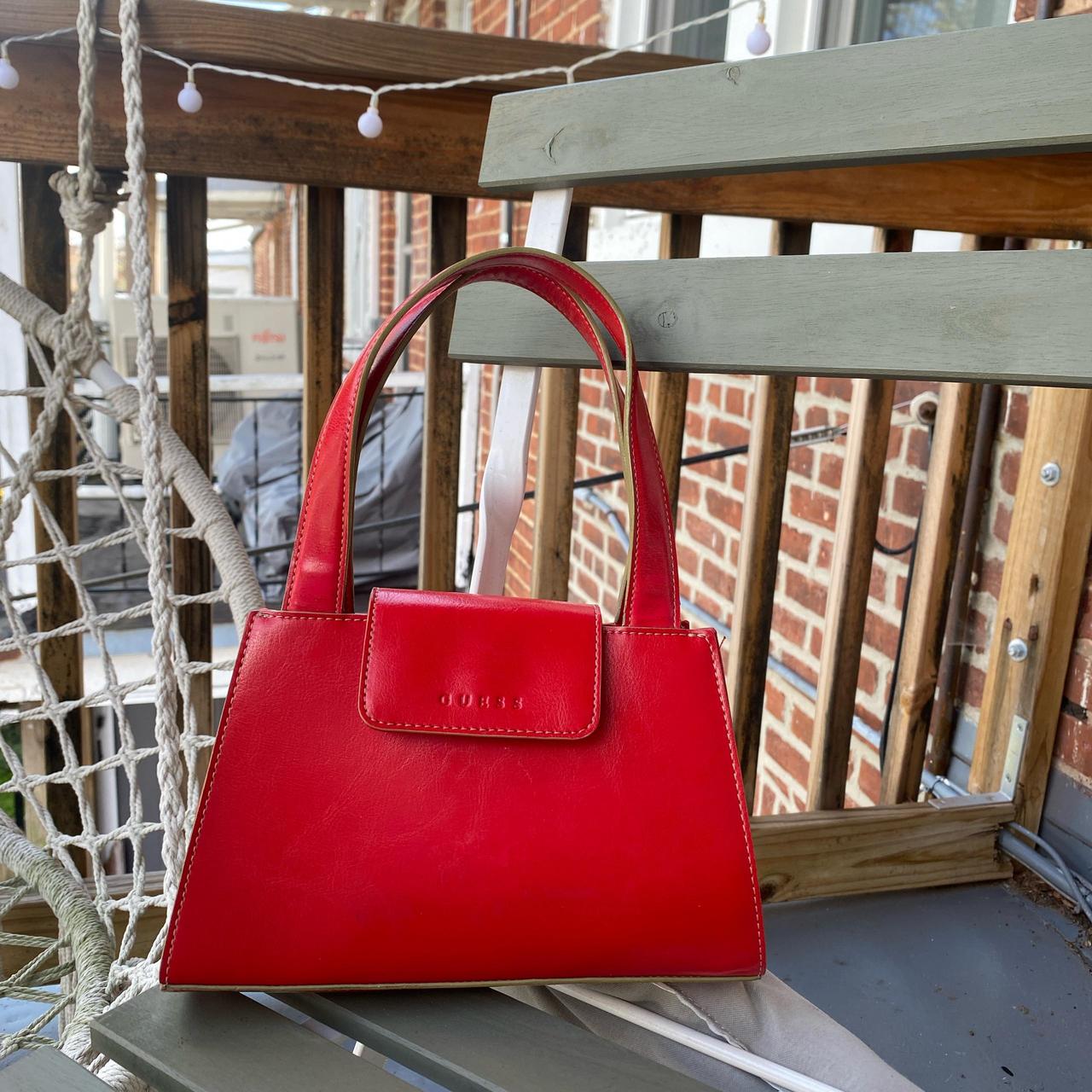 gorgeous red guess handbag — such a vibrant shade of... - Depop