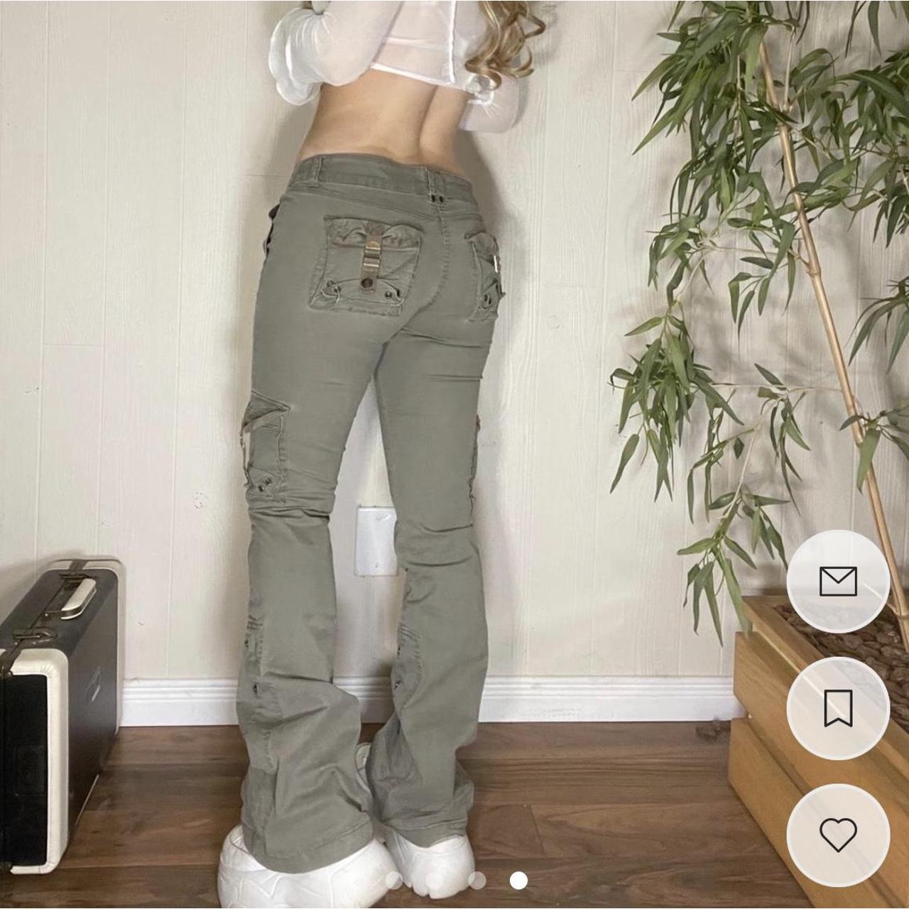 Garage Women's Khaki Jeans | Depop