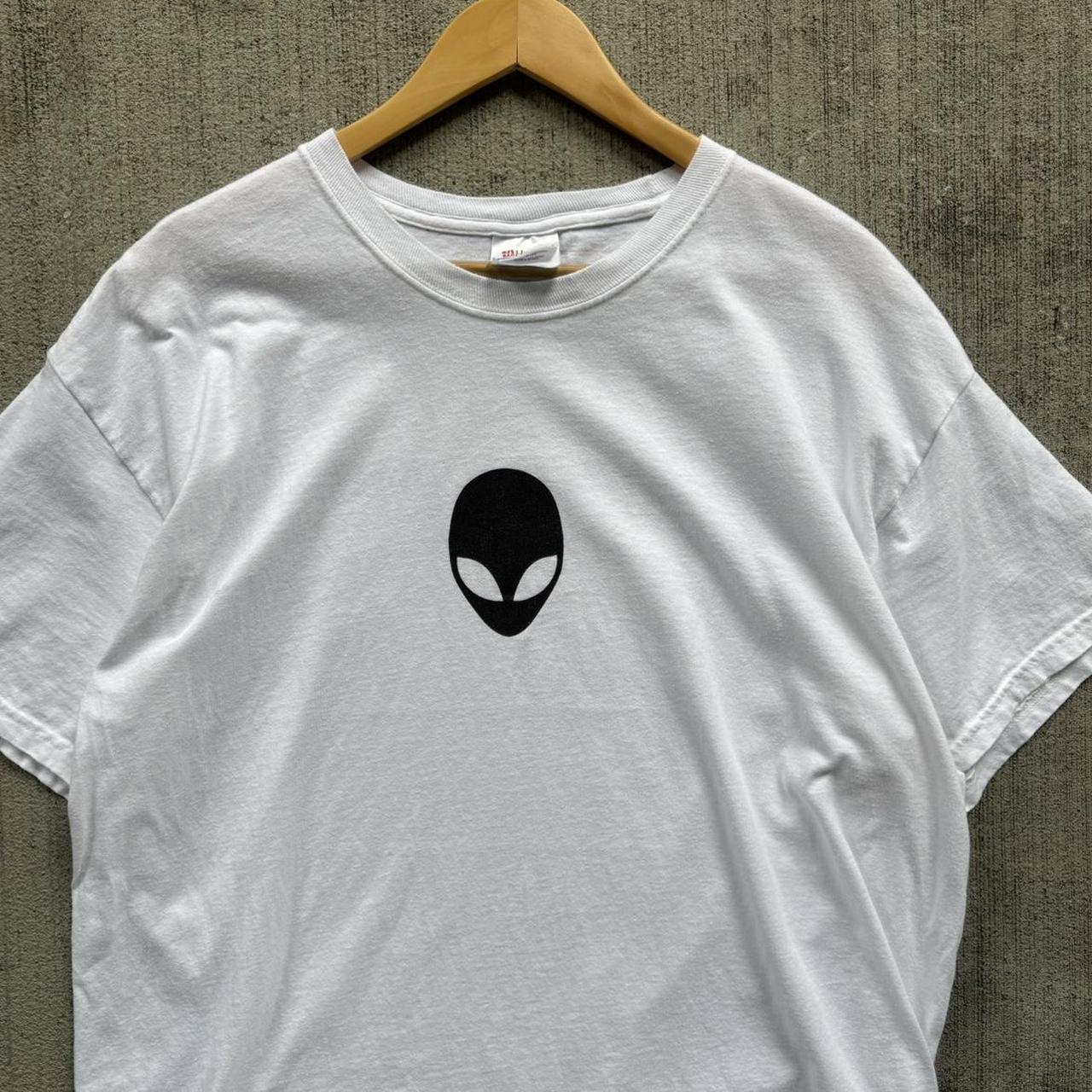 90s vintage Alienware t-shirt alien center logo and... | Depop