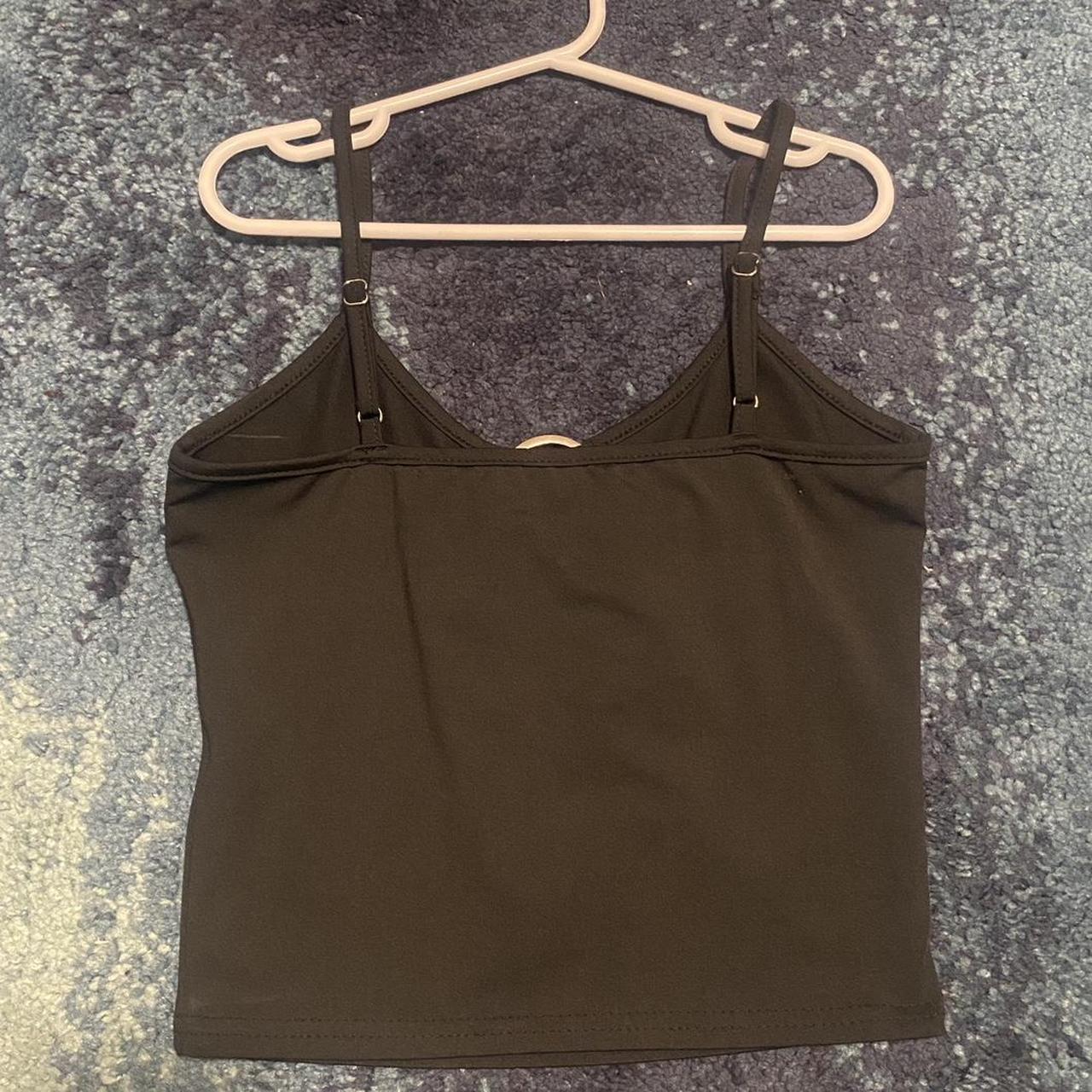 *DM BEFORE PURCHASING* Black spaghetti strap crop... - Depop