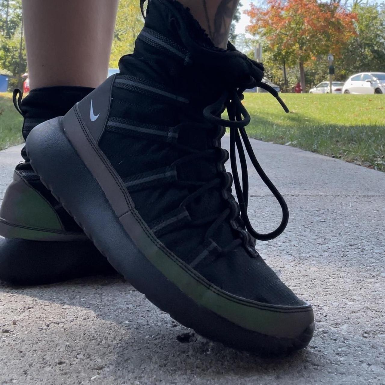 Nike Plush Lined Snow Boots with reflective detail... - Depop