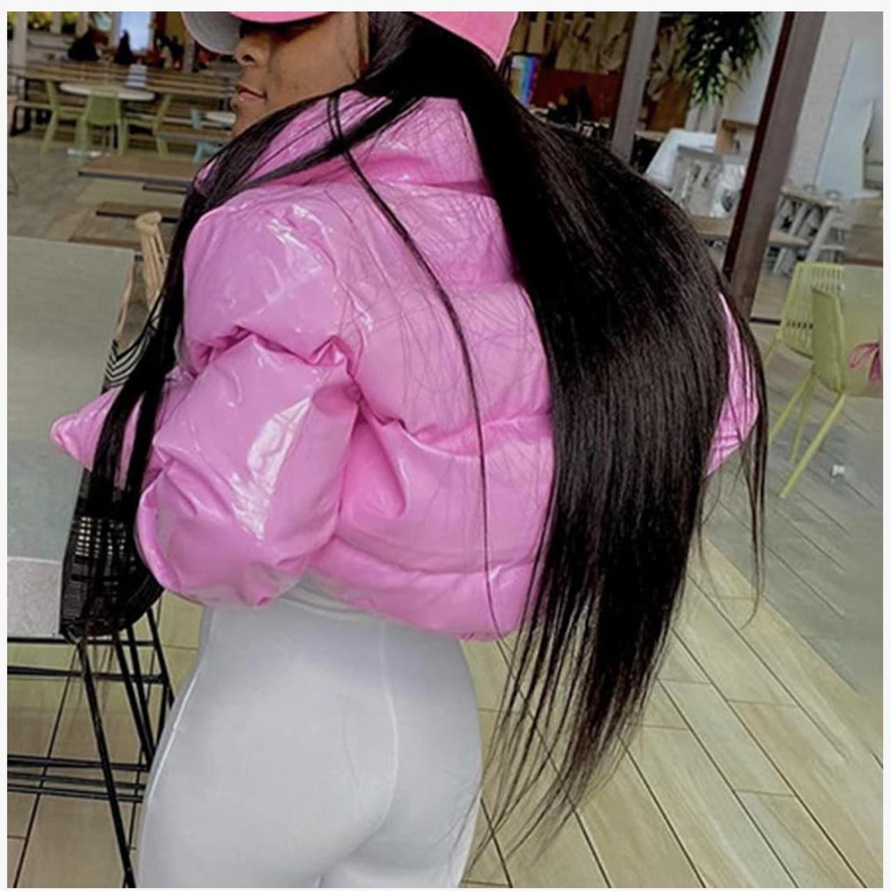 #barbie pink puffer jacket - Depop